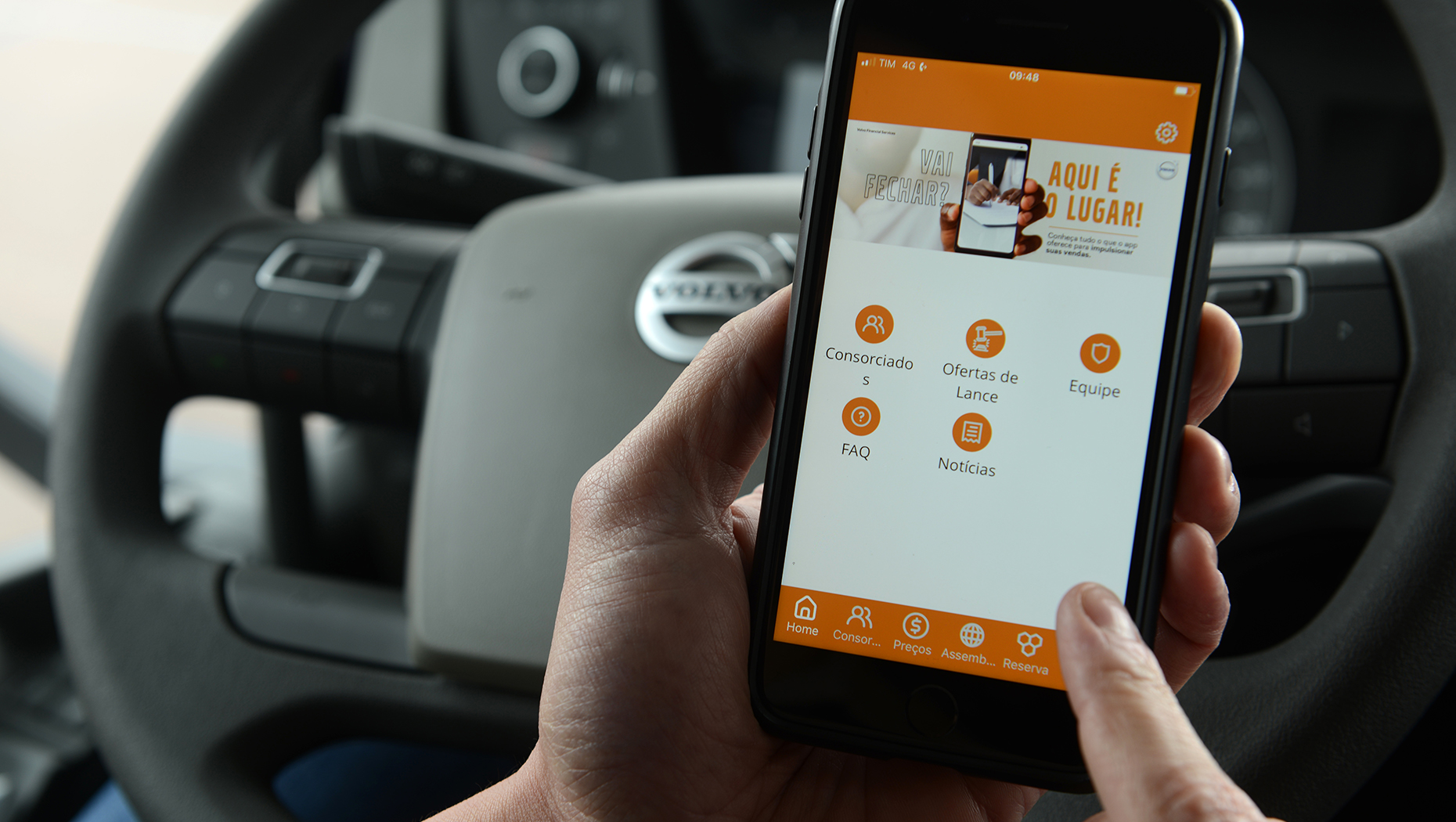 Consórcio Volvo lança novo APP, com funções inéditas