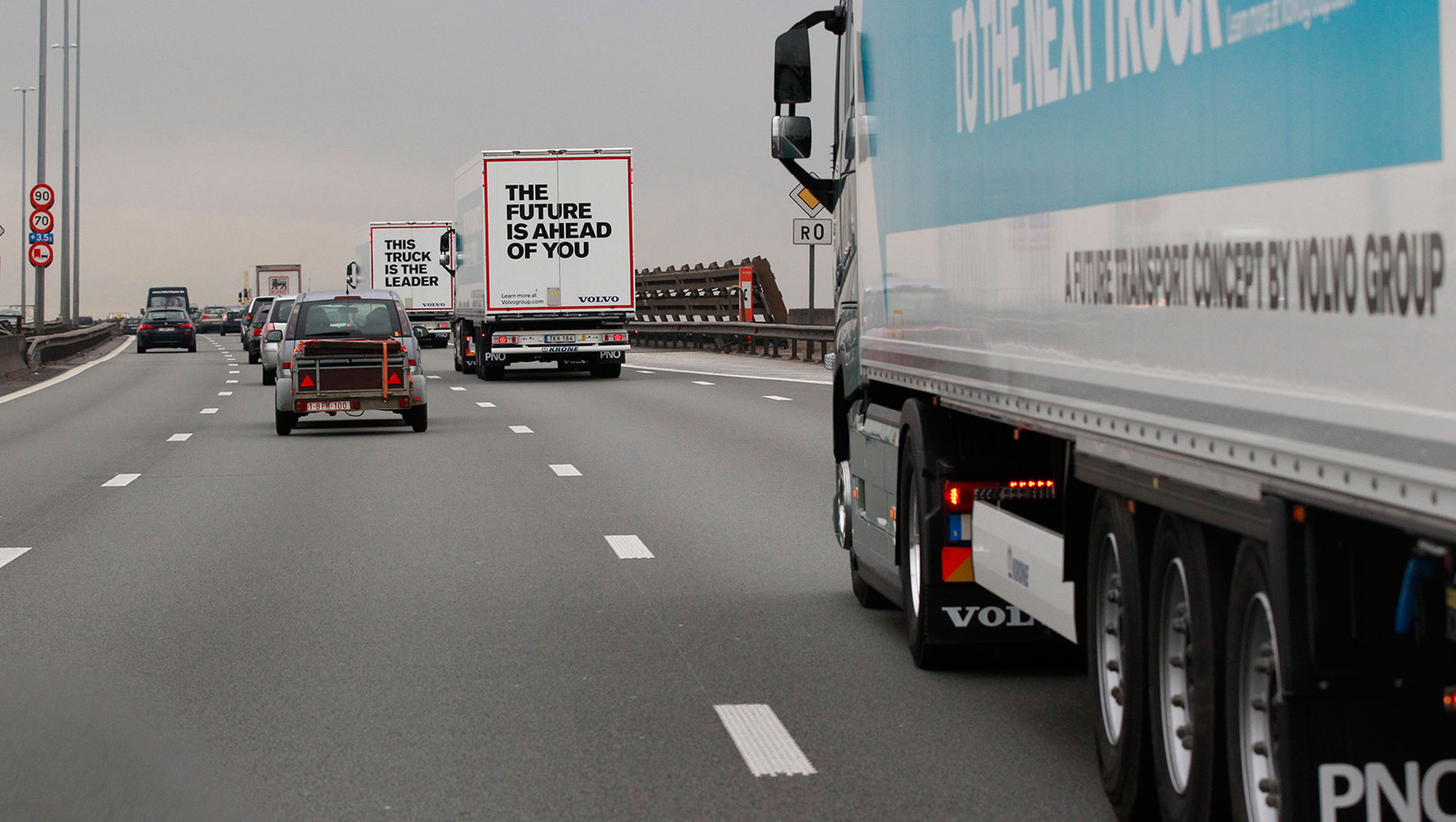 Platooning for less CO2 emissions and improved traffic safety | Volvo Group