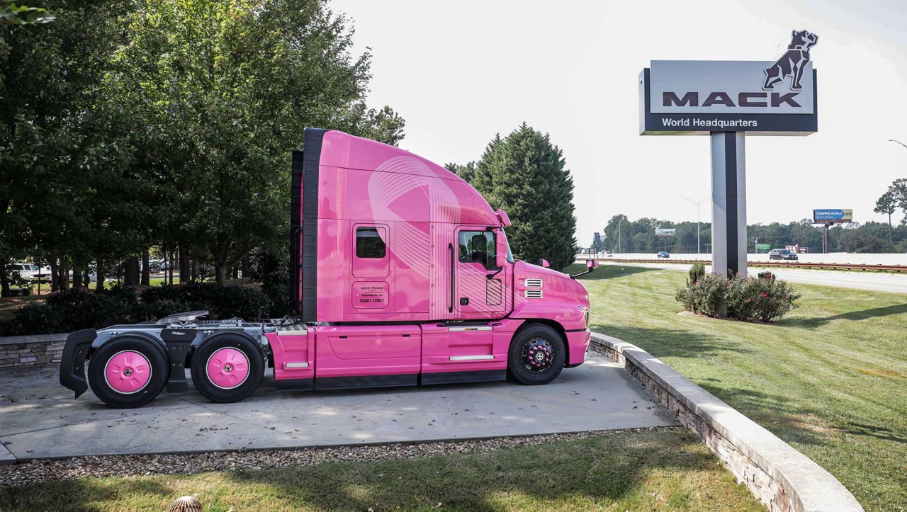 Mack Displays Pink Mack Anthem® Model | Volvo Group